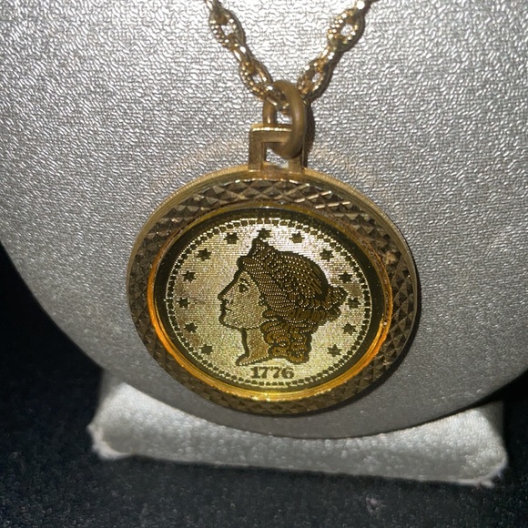 Jewelry | 1776 Commerative Gold Tone Coin Necklace | Poshmark